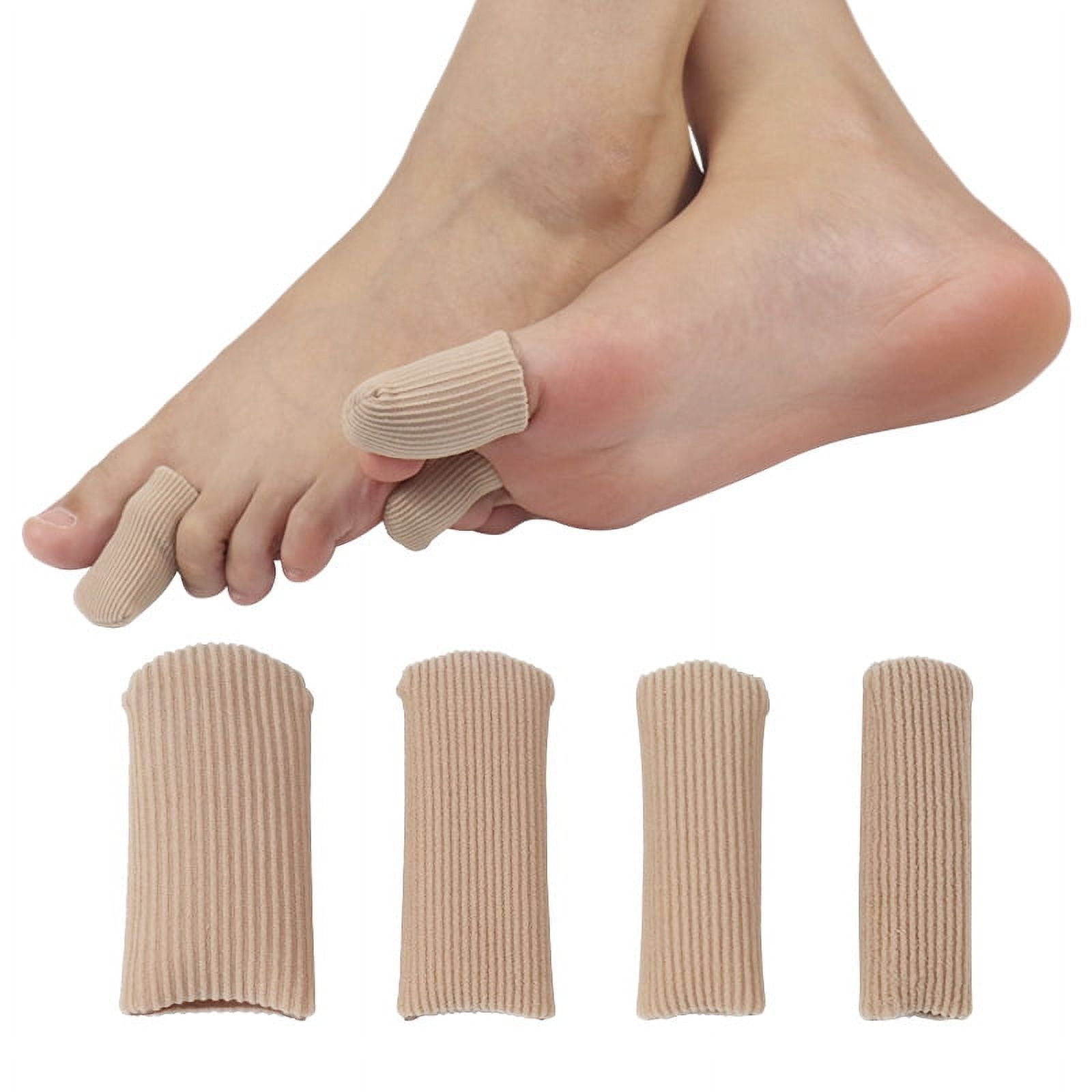 Scheam 4 Pcs Toe Caps Close Finger Toe SleeveClosed Toe Tube Cover Toe ...