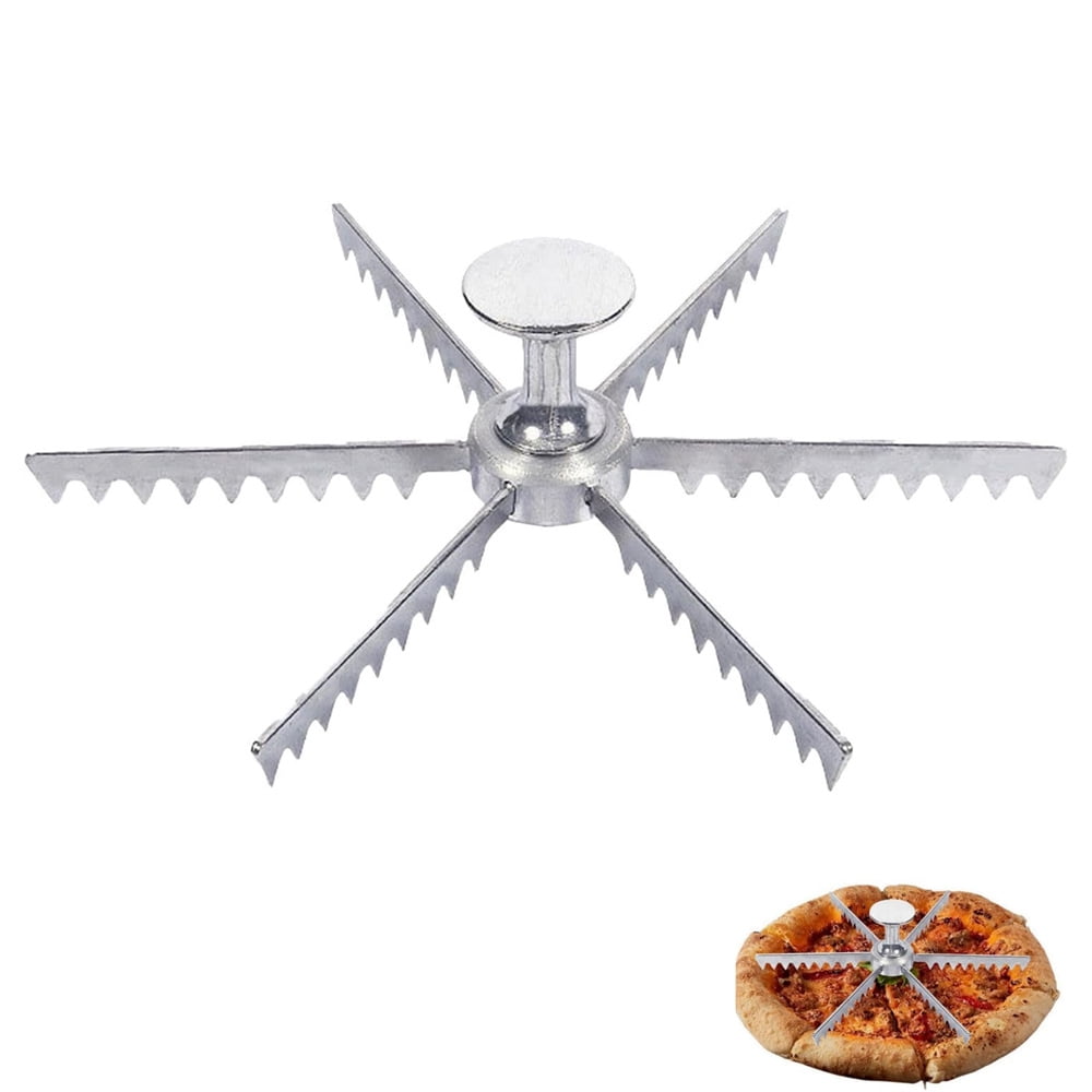 Scheam 6-Cut Pizza Marker,Whole Pie Cutters,Aluminum Alloy Guideline ...