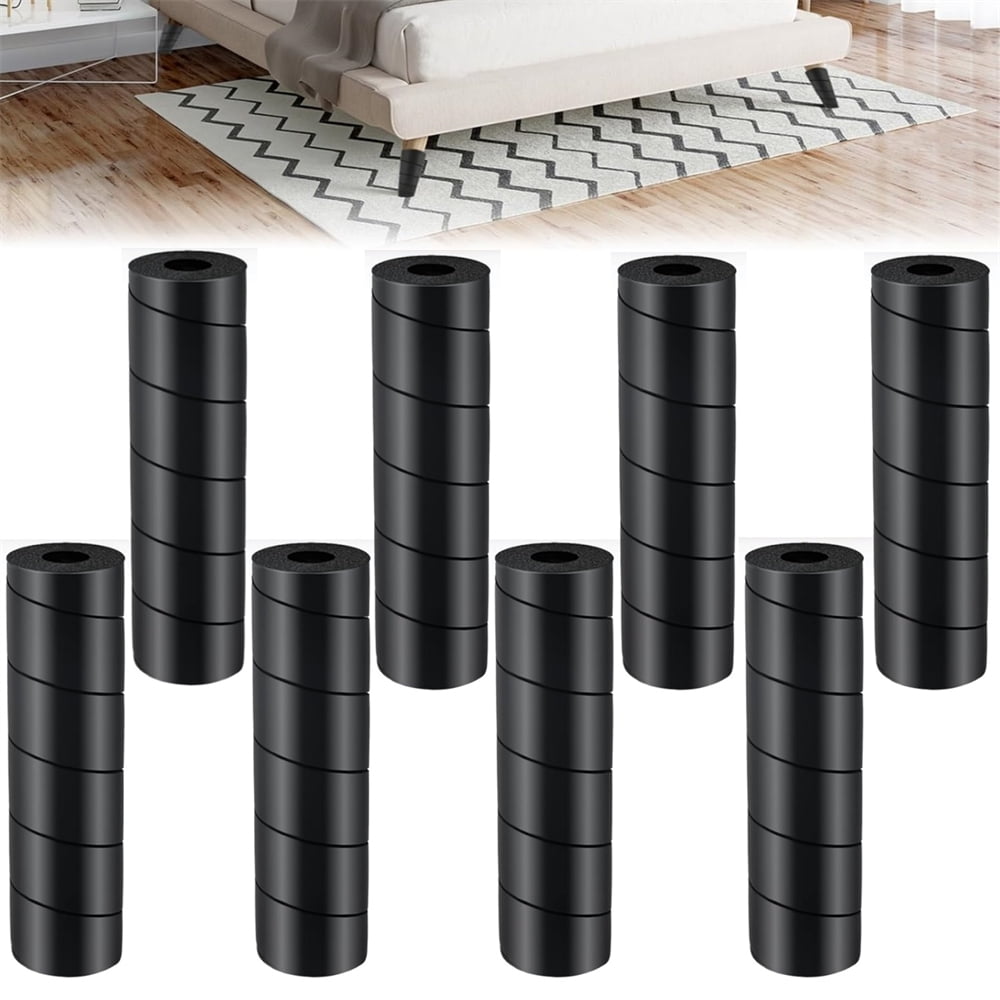 Scheam 8 Pcs Rubber Bed Frame Toe Protectors,Reusable Bed Leg Pads,No ...