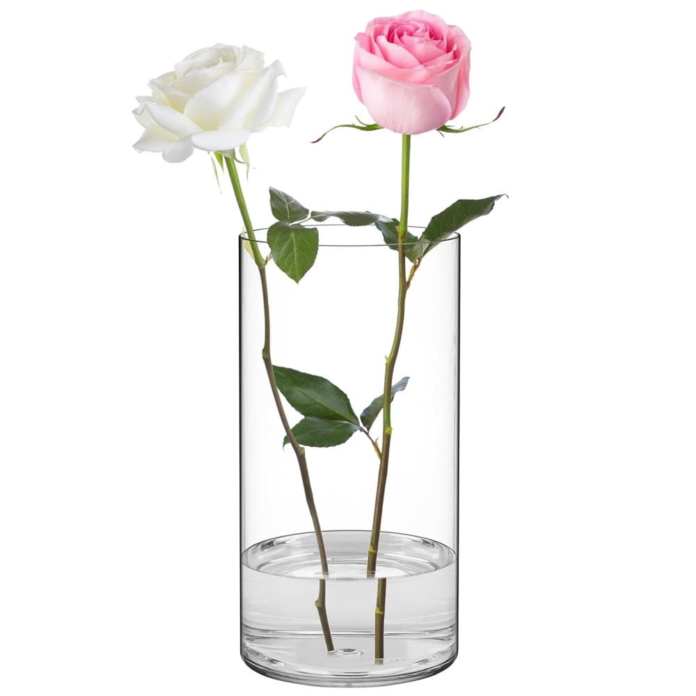 Scheam Acrylic Vases for Centerpieces,Round Mouth Wide Vase,Plastic ...
