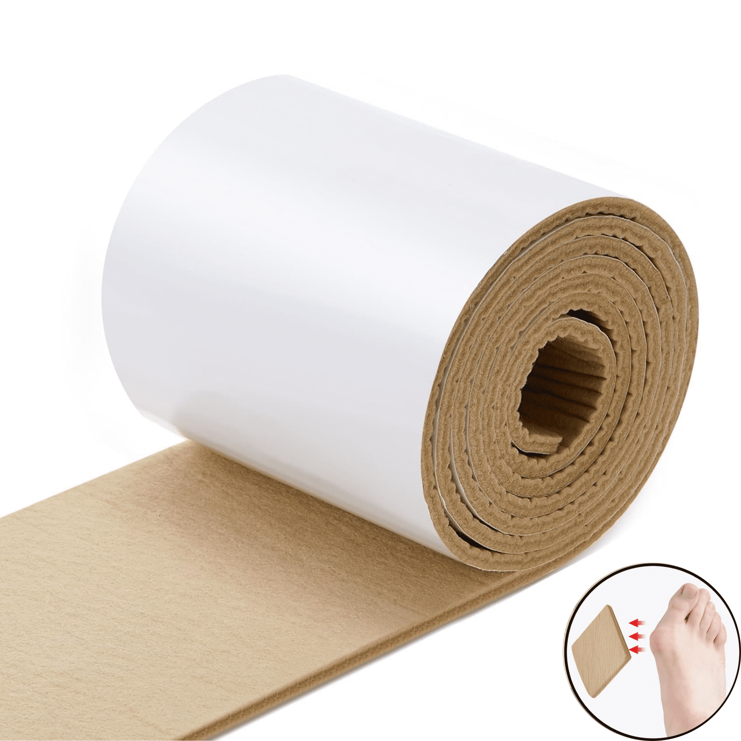 Scheam Adhesive Felt Roll Padding Felt Strips,1 Roll 5.9" x 6.5 Ft ...