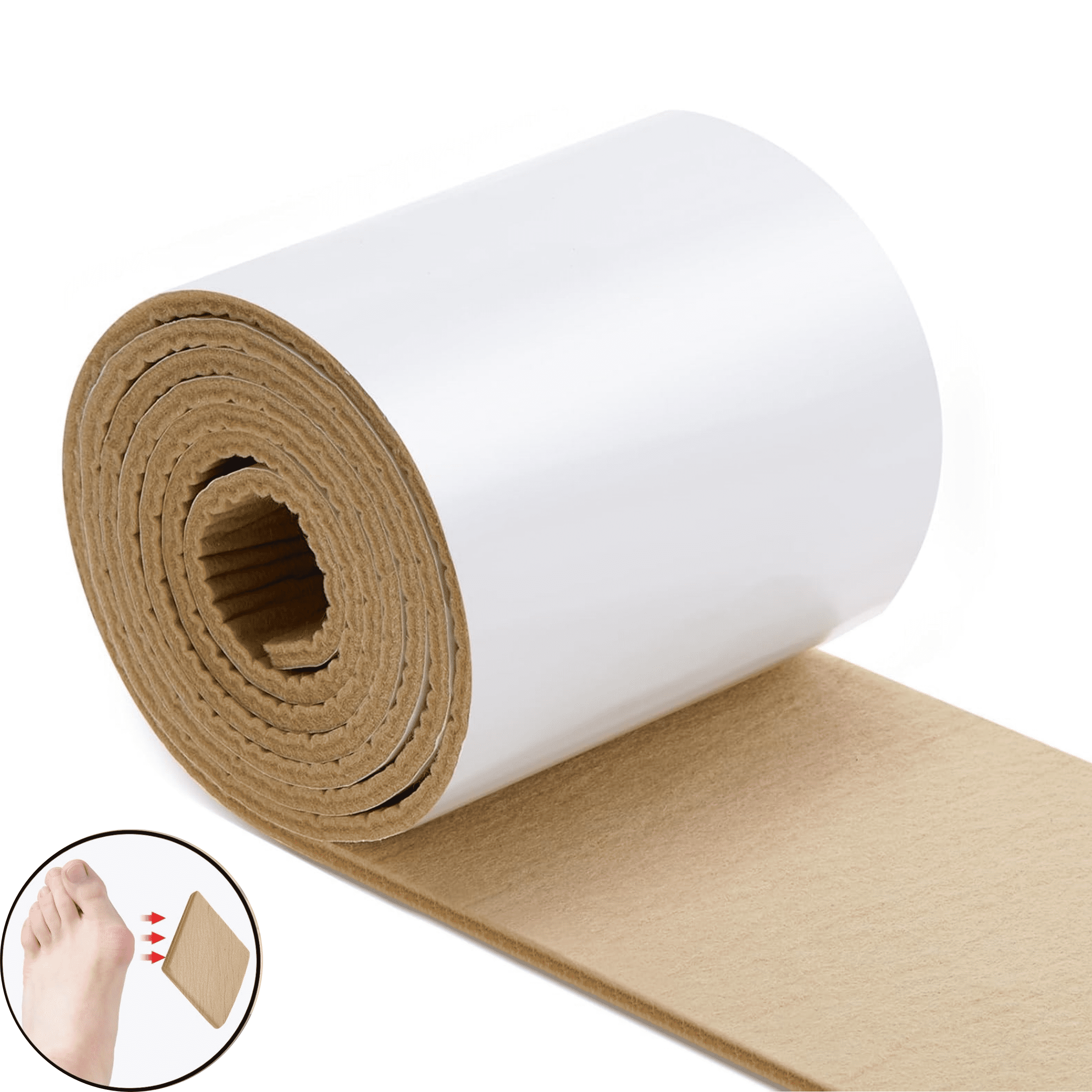 Scheam Adhesive Felt Sheet Padding Felt Strips,5.9" x 6.5 Ft Soft ...