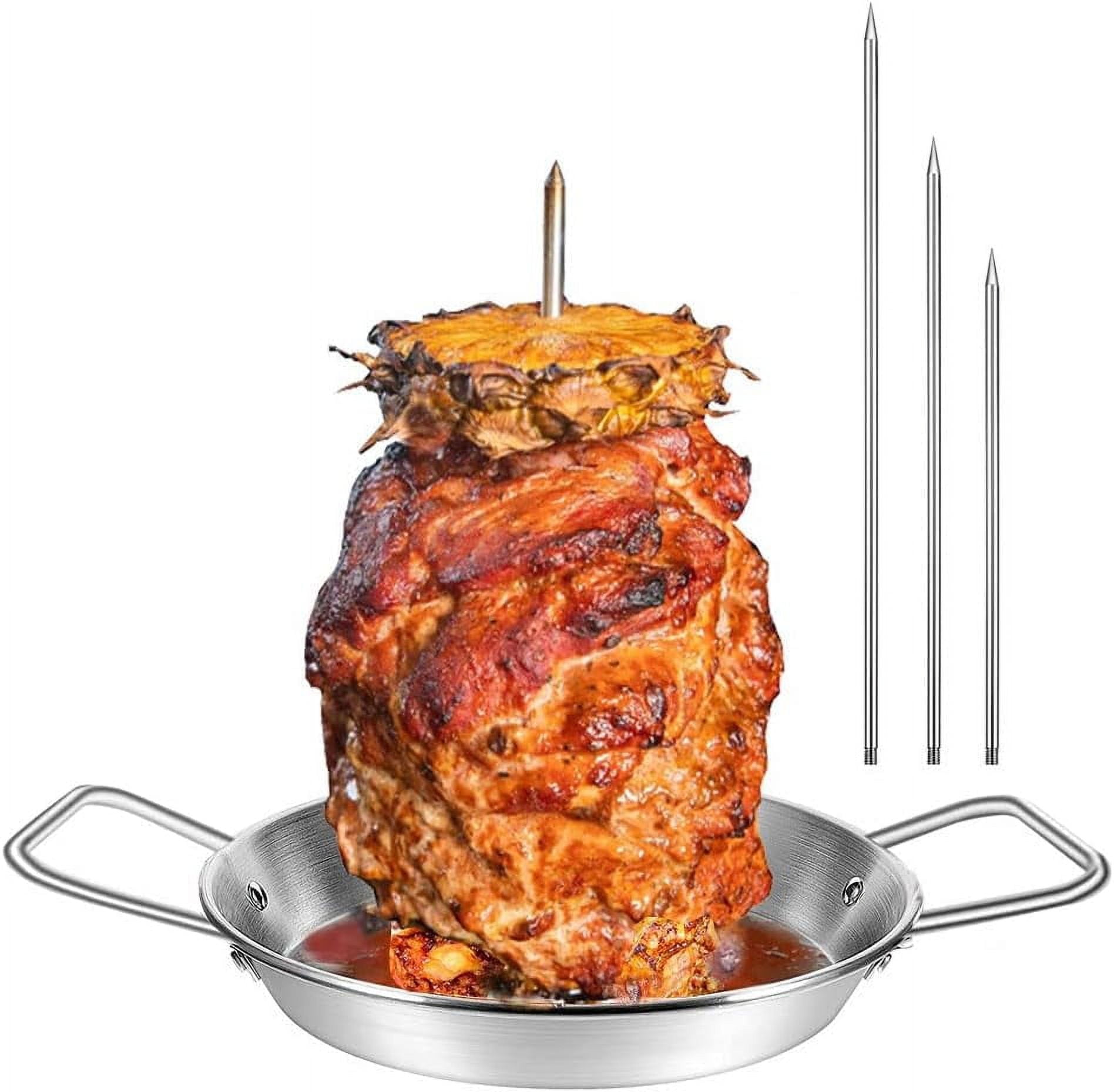 Scheam Barbecue Vertical Skewers with Base Pan,Stainless Tacos Al ...