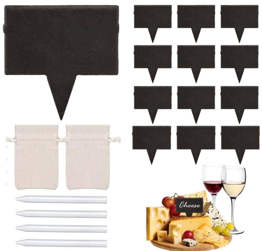 Scheam Cheese Signs for Charcuterie Board,12 Pcs Square Cheese Markers ...