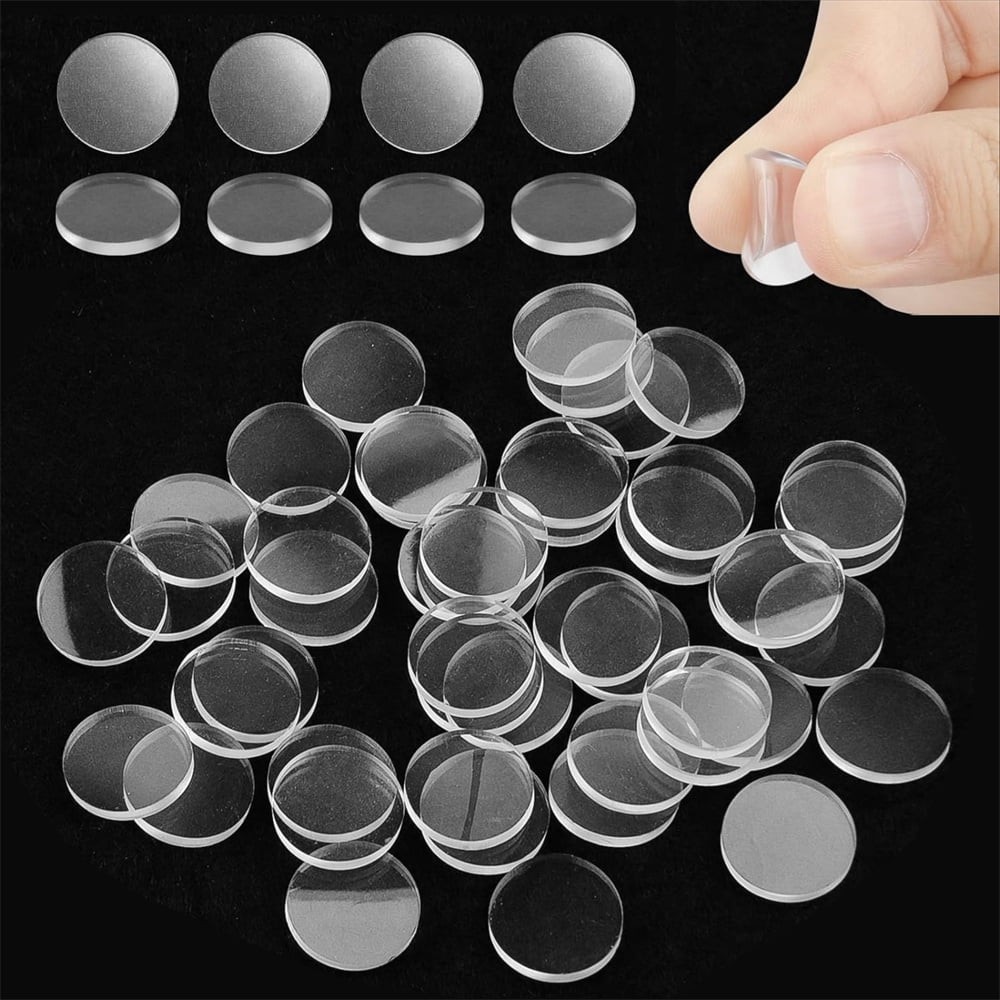 Scheam Glass Table Anti Slip Pads,100 Pcs Clear Rubber Grippers,Glass ...