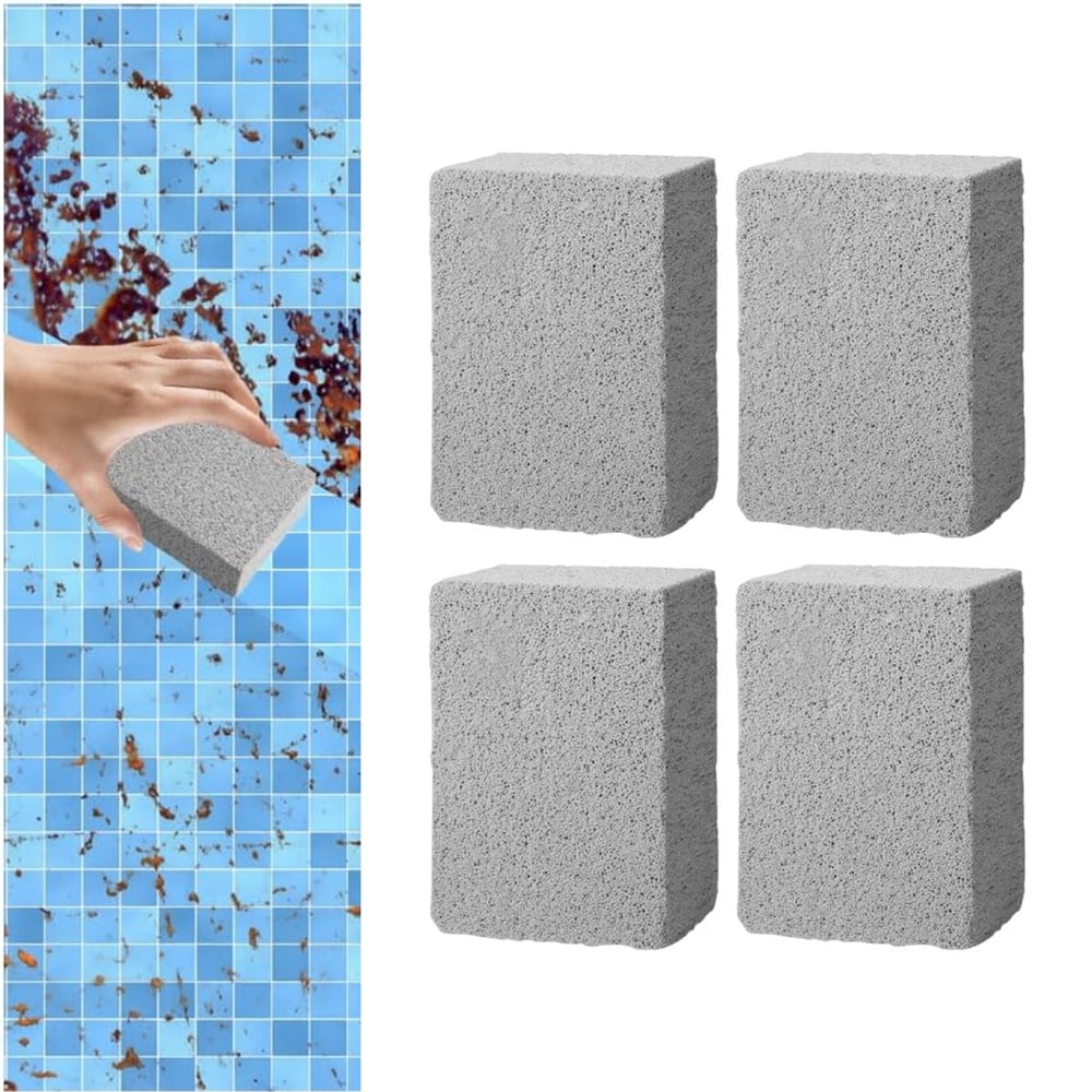 Scheam Gray Pools Pumice Stone,4 Pcs Pool Cleaning Block,Grills Clean ...