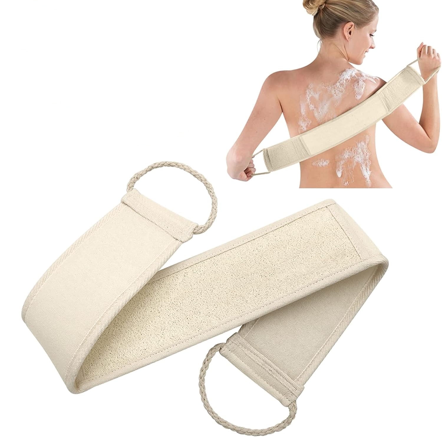 Scheam Loofah Back Scrubber Exfoliating Back Washers for Shower Back ...