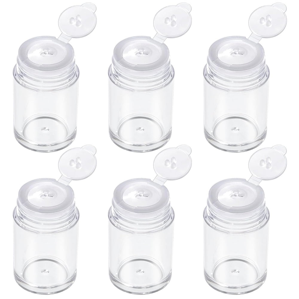 Scheam Mini Powder Bottle,Clear Plastic Loose Powder Jars,Cosmetic ...