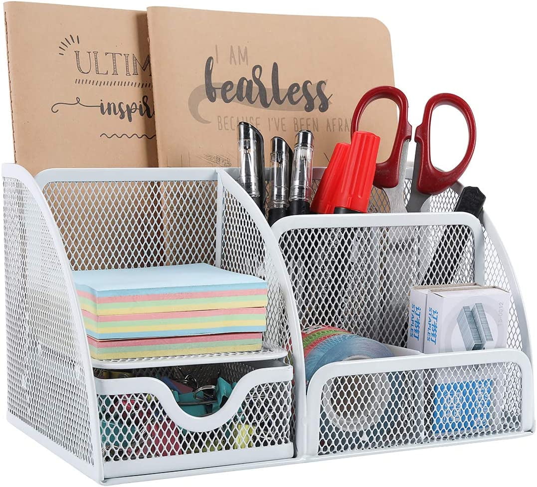 Scheam Office Mesh Desk Tidy Versatile Stationery Storage Desktop ...