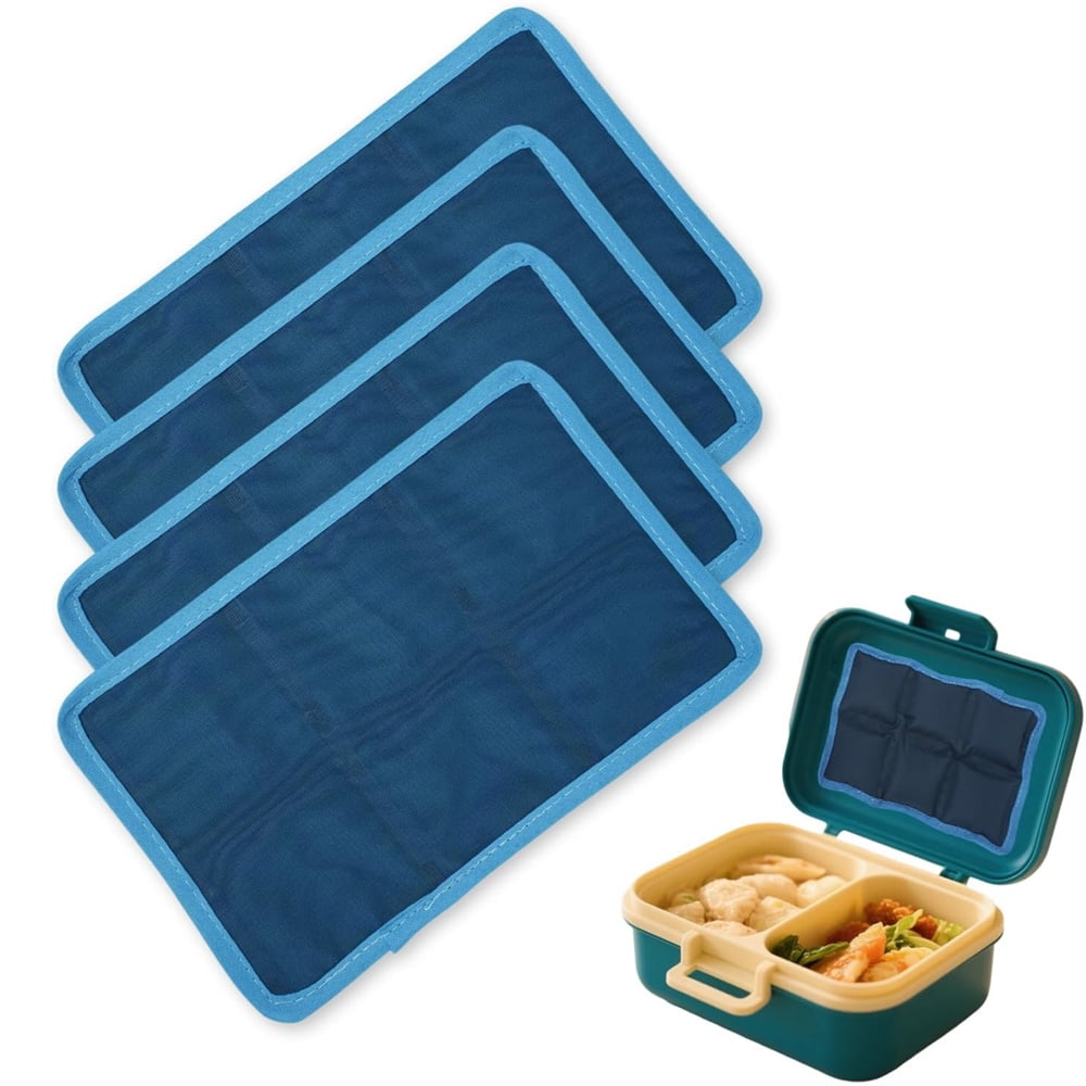 Scheam Reusable Ice Packs for Lunch Boxes,4 Pcs Long-Lasting Cold Packs ...