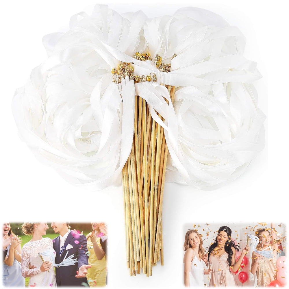 Scheam Ribbon Stick Wands Streamers,20 Pcs Lace Streamers Sticks with ...