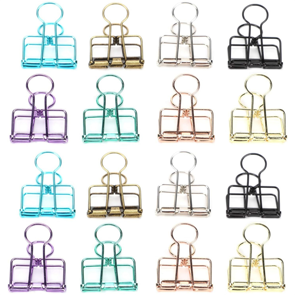 Scheam Small Paper Clips,Multicolor Metal Wire Clips,Long Tail Binder ...