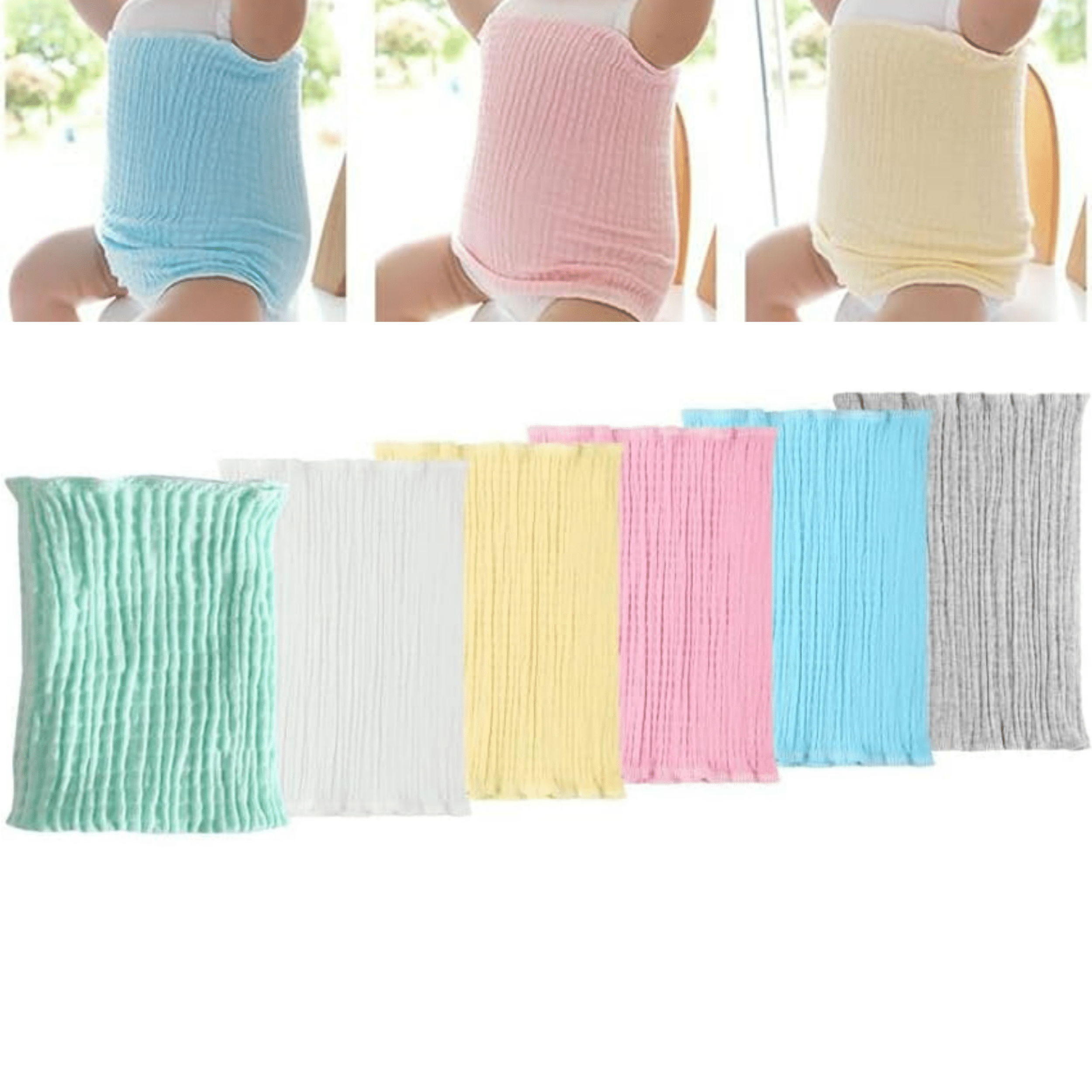 Scheam Soft Cotton Baby Belly Button Bands,6 Colors Elastic Belly ...
