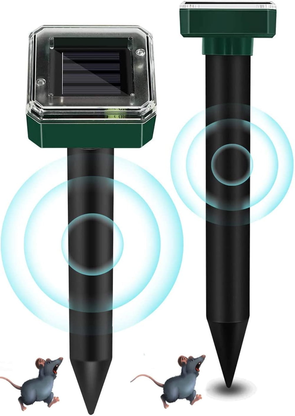 Scheam Solar Mole and Pest Repellent Device, 2 Pack, Green - Walmart.com