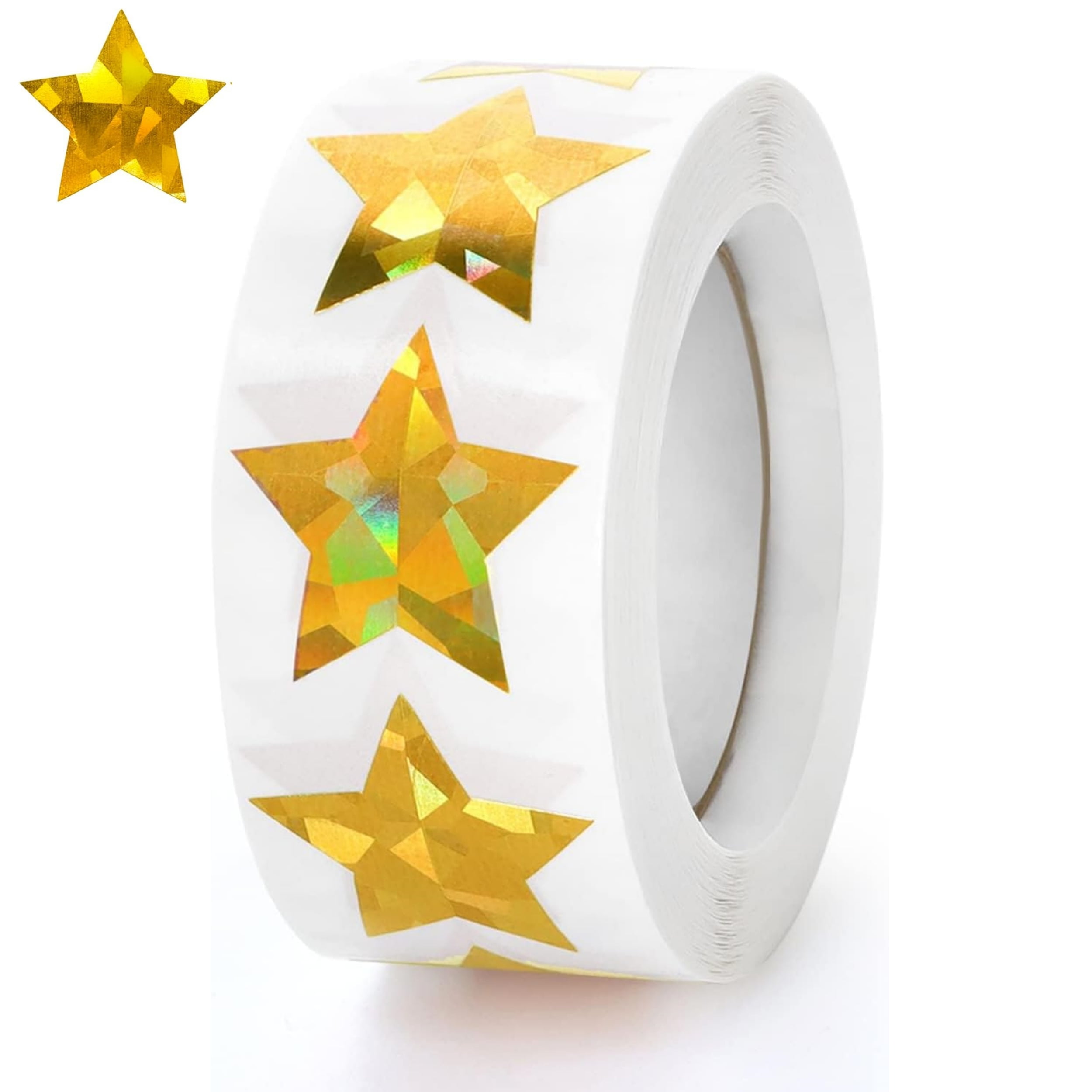 Scheam Sparkly Foil Star Stickers for Reward Metallic Glitter Sticker ...