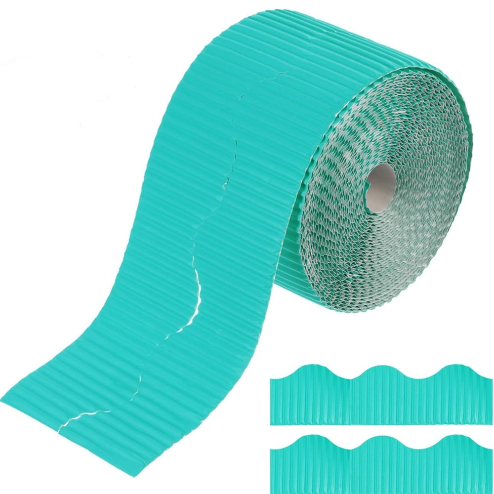 Scheam Wavy Bulletin Board Borders,1 Roll Corrugated Paper Border ...