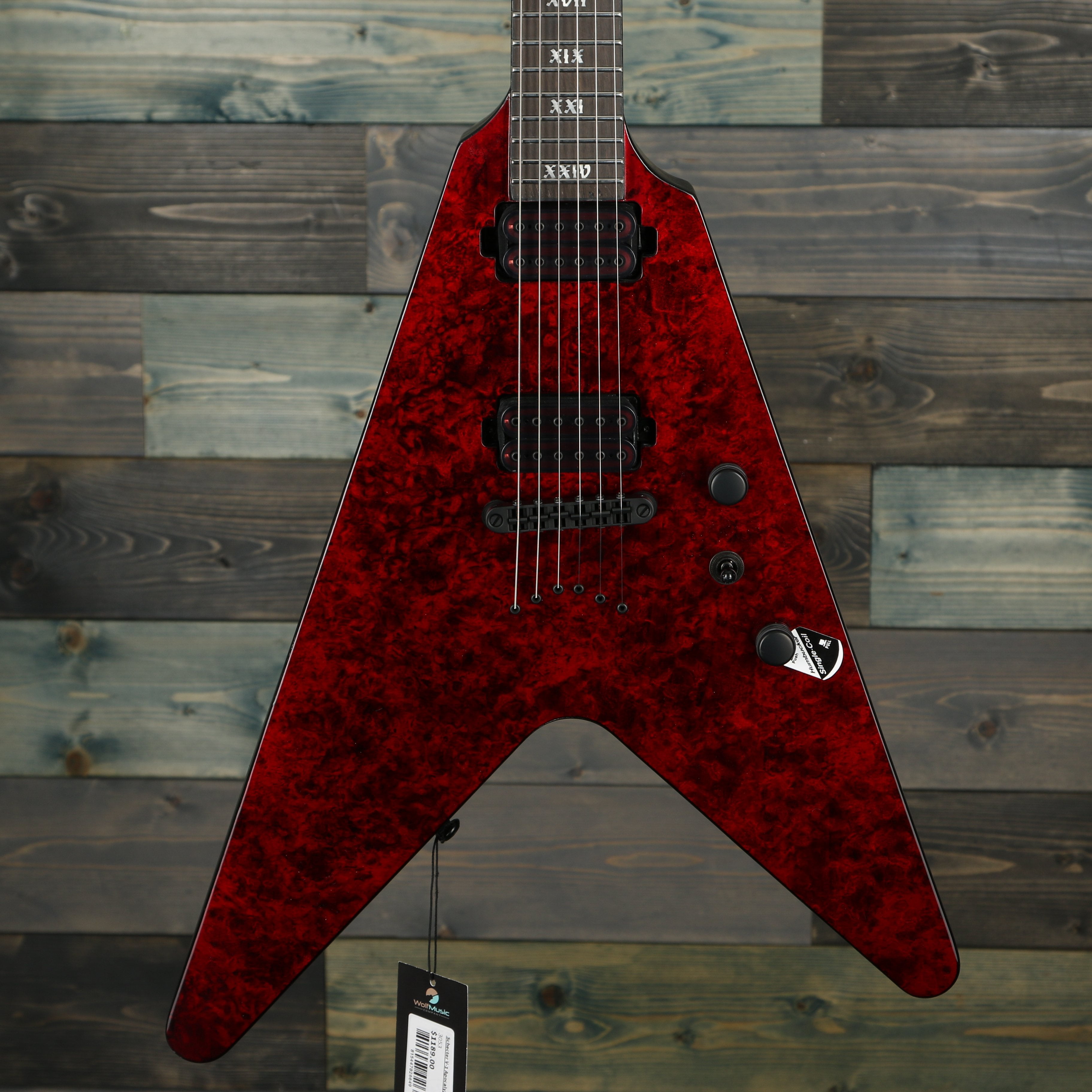 Schecter V-1 Apocalypse Series Electric Guitar - Red Reign - Walmart.com