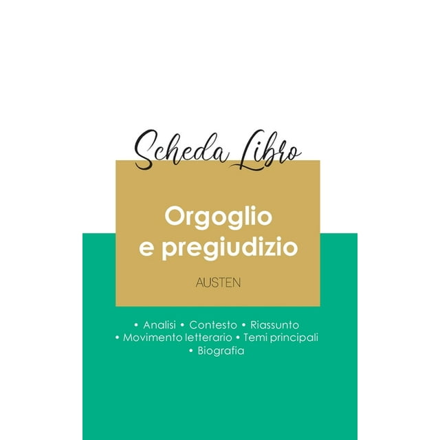 Scheda Libro Orgoglio E Pregiudizio Di Jane Austen Analisi Letteraria