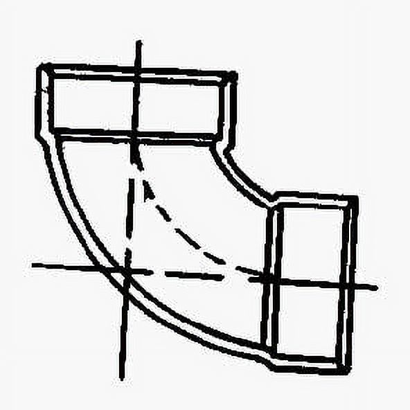 Schedule 40 2 in. Hub x 2 in. Dia. Hub PVC Long Sweep Elbow - Walmart.com