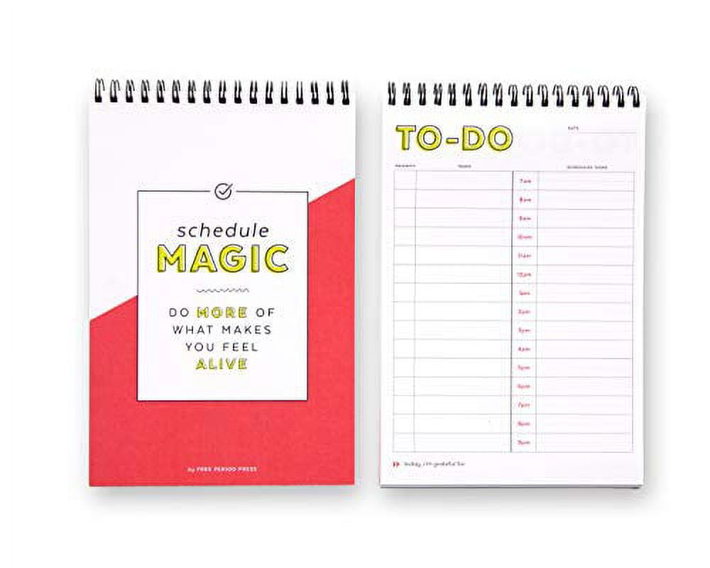 Schedule Magic Time Blocking Daily Planner & to Do List Notebook, 140 ...