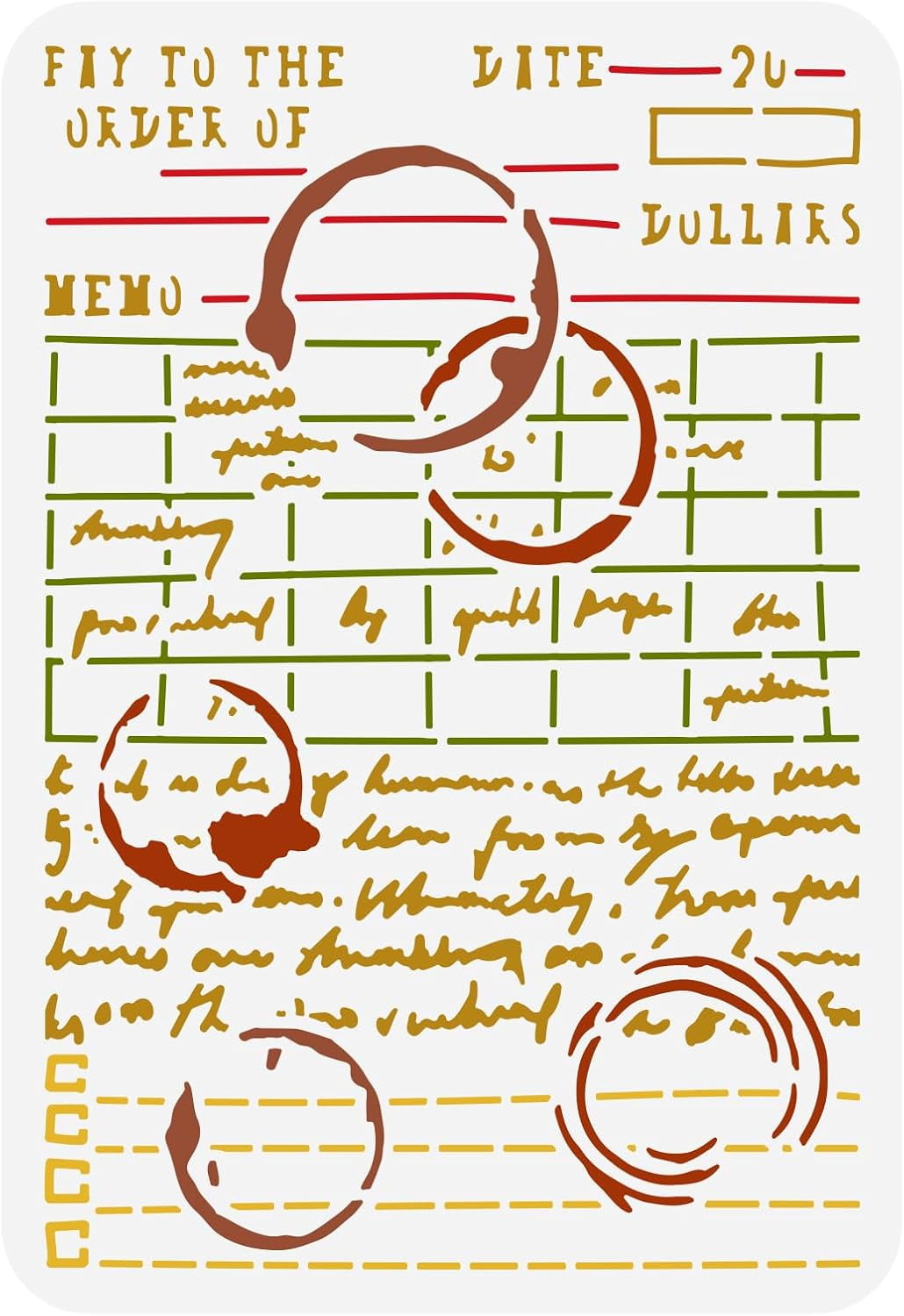 Schedule Stencil 8.3x11.7inch Reusable Journal Painting Template Diary ...