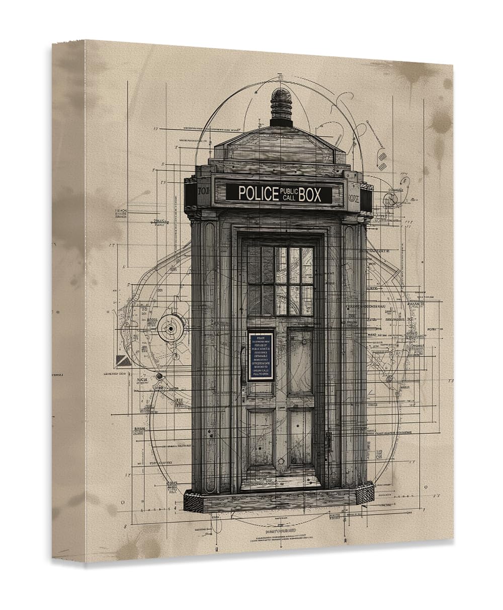 Schematic Blueprint art of Classified TARDIS - Gifts for Engineers ...