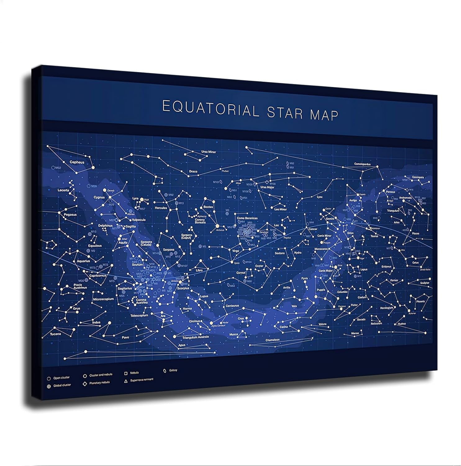 Schematic Diagram of Star Constellation Names In The Equatorial Star ...