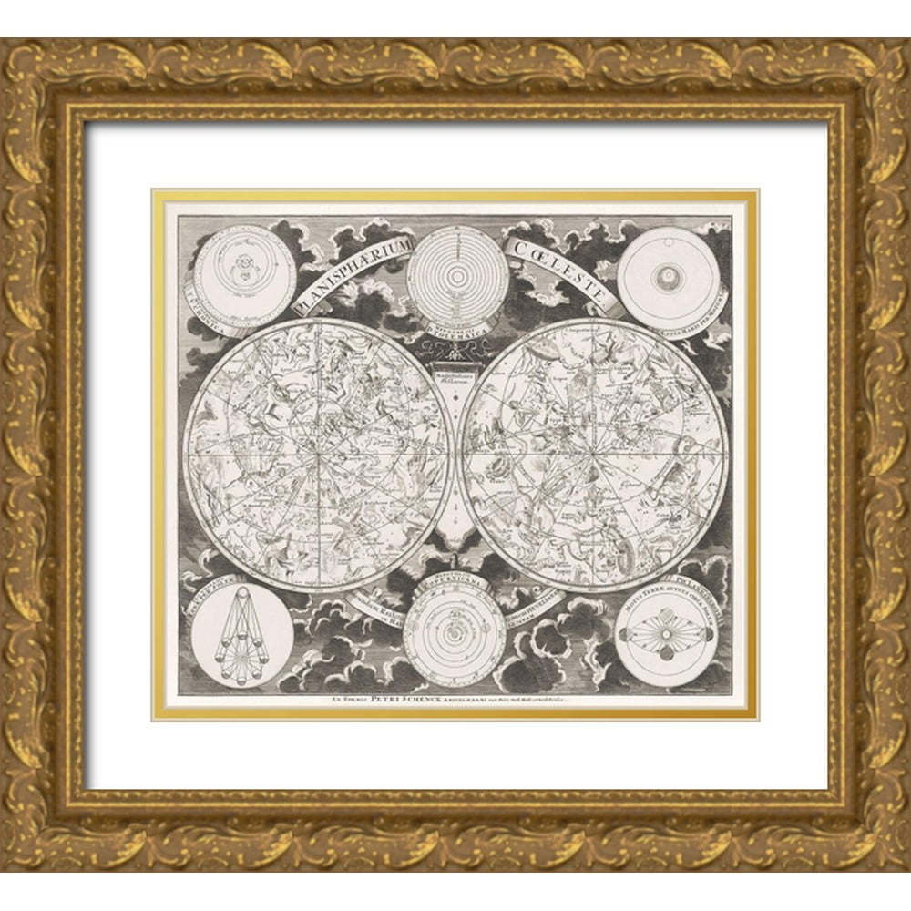 Schenk, Pieter 17x15 Gold Ornate Wood Framed with Double Matting Museum ...