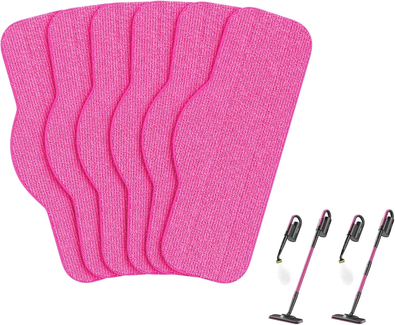 Schenley 6-Pack Microfiber Pads for Hestia Steam Mop Cleaner, Washable ...