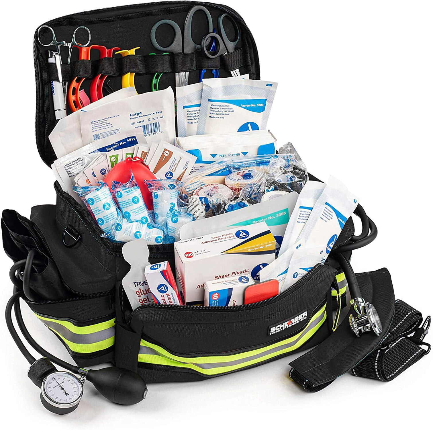 Scherber EMT Emergency Basic First Responder Trauma Kit - Fully Stocked ...