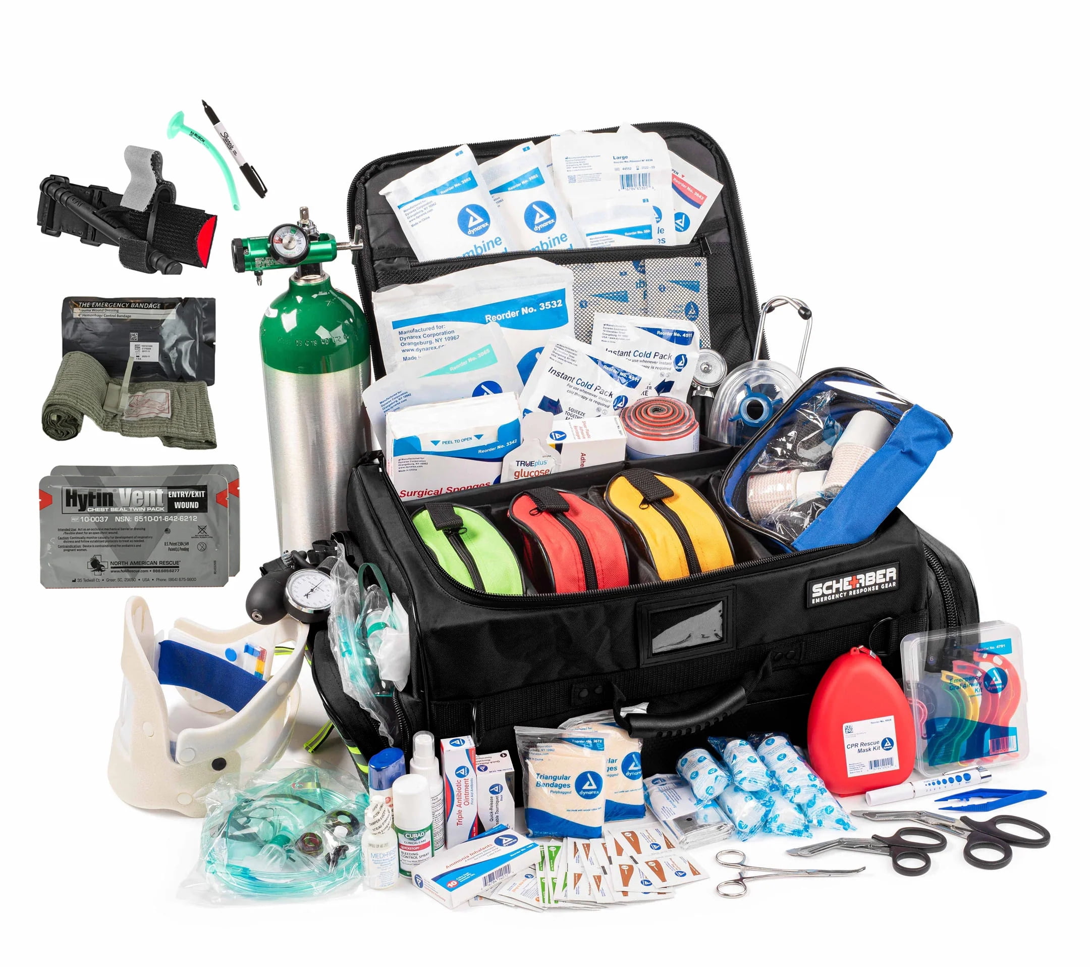 Scherber Ultimate First Responder Trauma kit O2 W/Bleeding Control ...