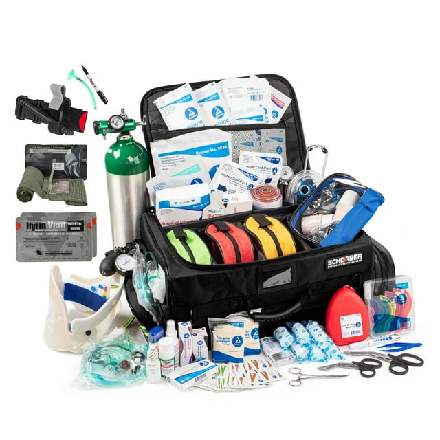 Scherber Ultimate First Responder Trauma kit O2 W/Bleeding Control ...