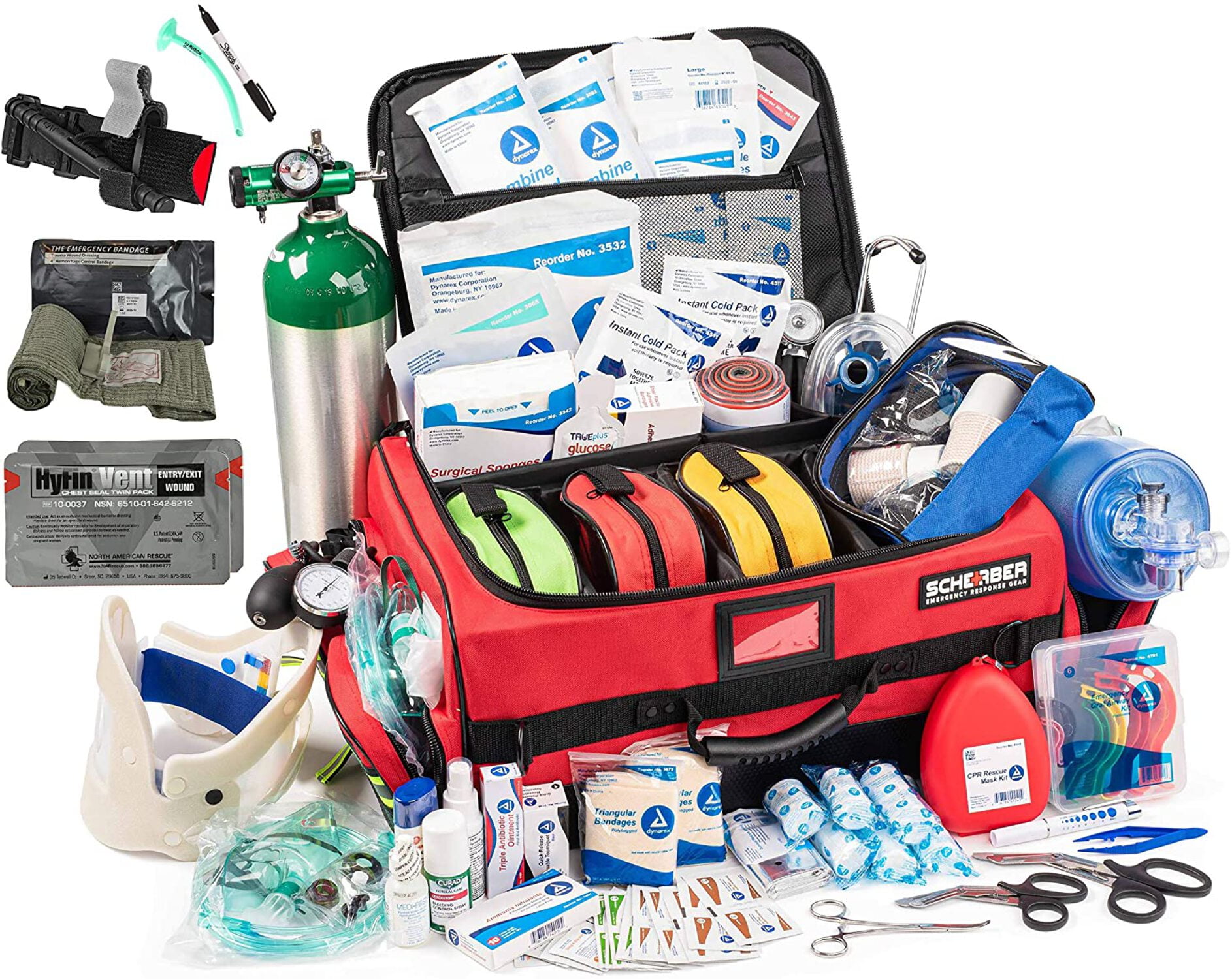 Scherber Ultimate First Responder Trauma kit O2 W/Bleeding Control ...