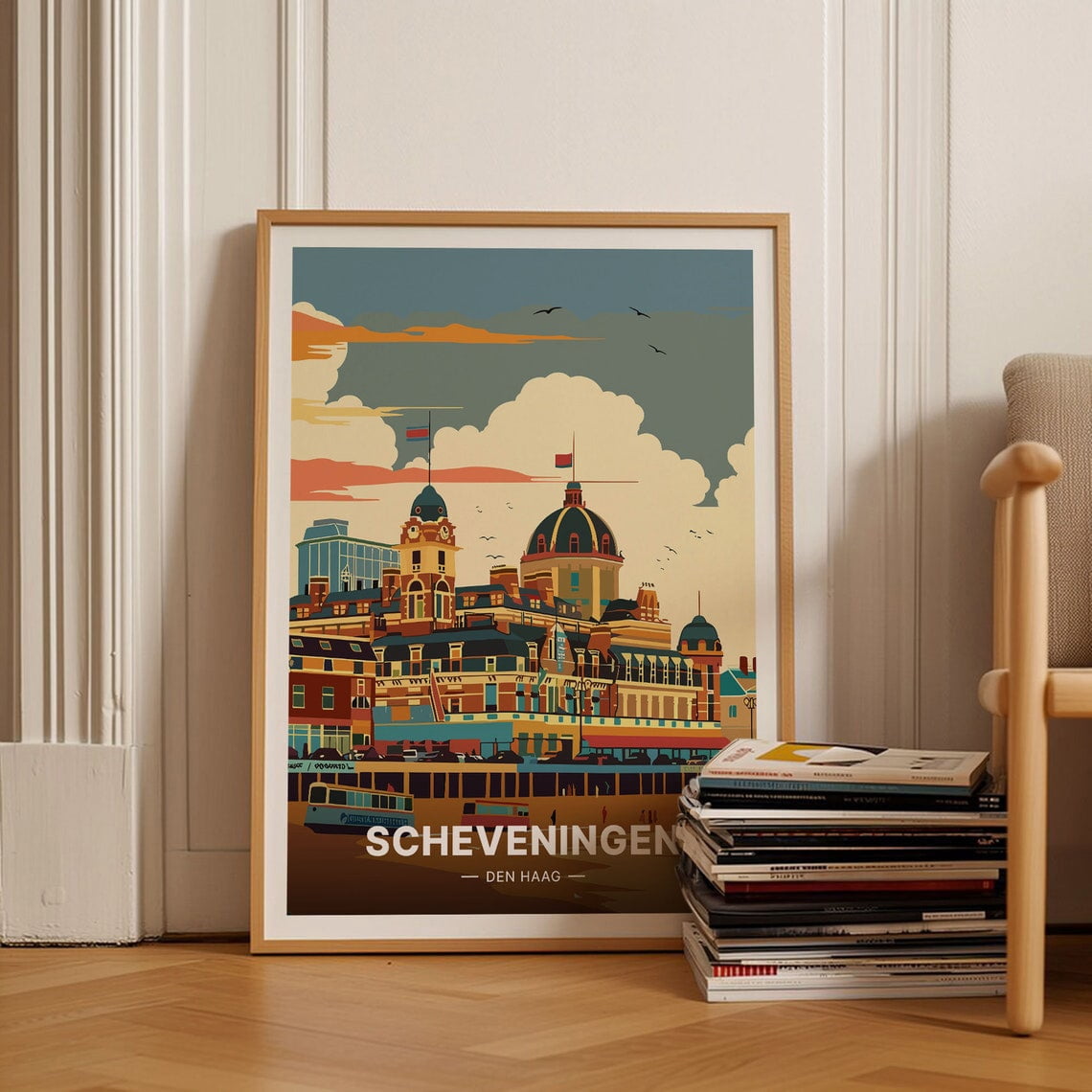 Scheveningen Beach Poster, Den Haag Netherlands Wall Art, Travel ...