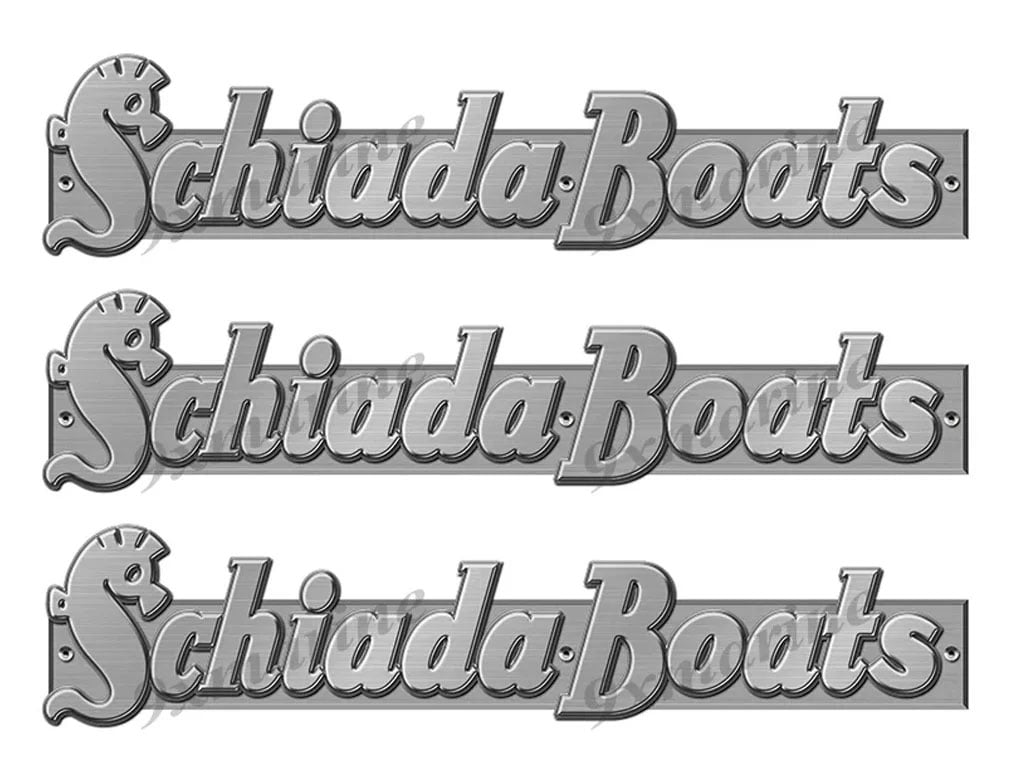 Schiada 60s boat Stickers "3D Vinyl Replica" of originals - 10" long ...