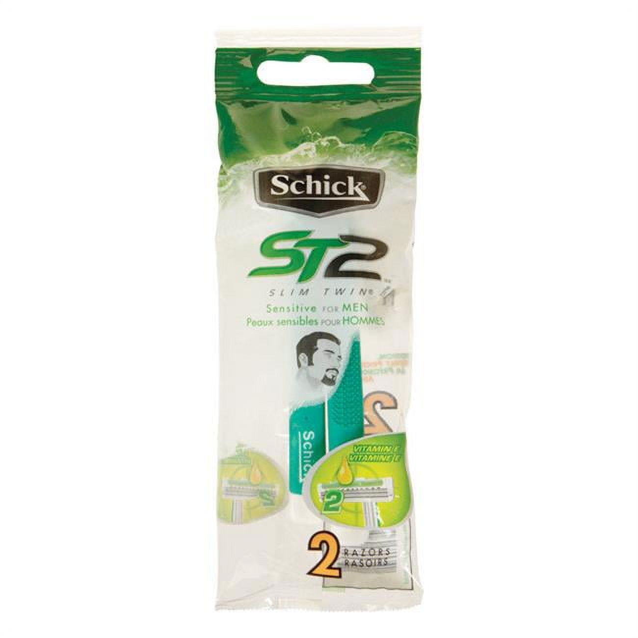 Schick 9315268 ST2 Disposable Double Blade Razors - Pack of 2 - Walmart.com