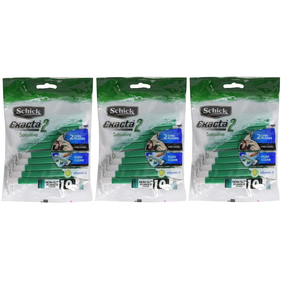 Schick Exacta2 Sensitive Disposable Razor 30p (10 Count x 3Pack ...