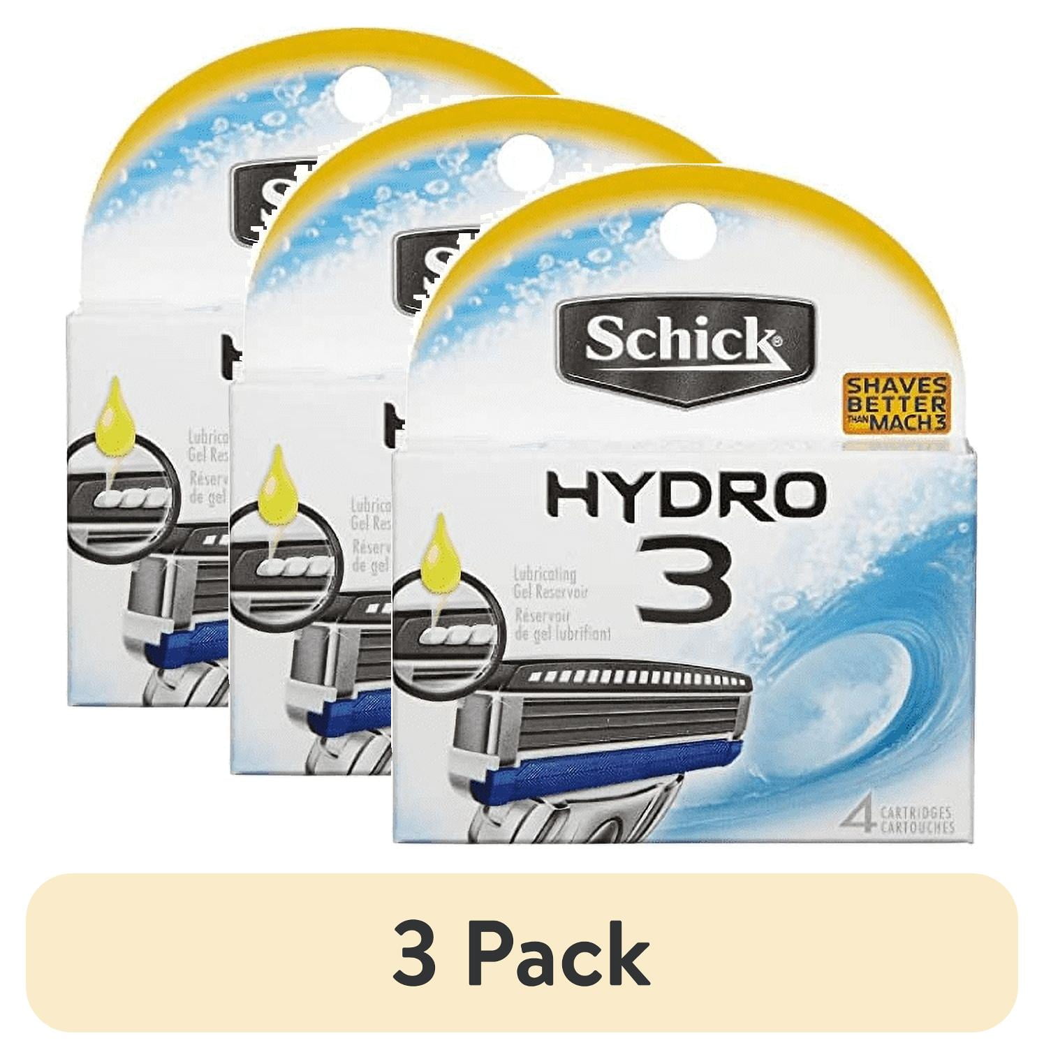 (3 pack) Schick Hydro 3 Refill Blade Cartridges for Men, 4 count ...