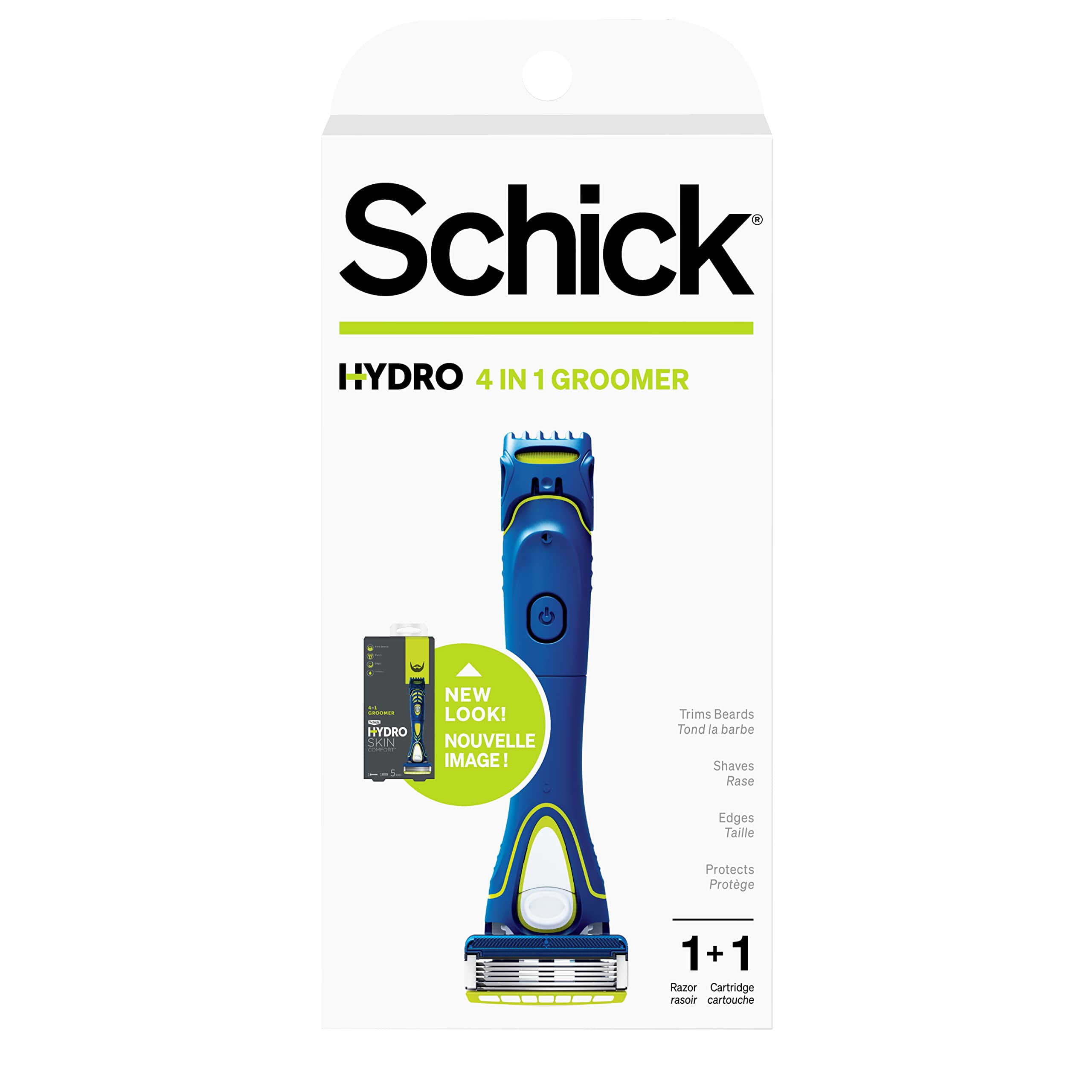 Schick Hydro 5 Beard Groomer, 4-In-1 Power Razor For Men, 1 Handle And ...