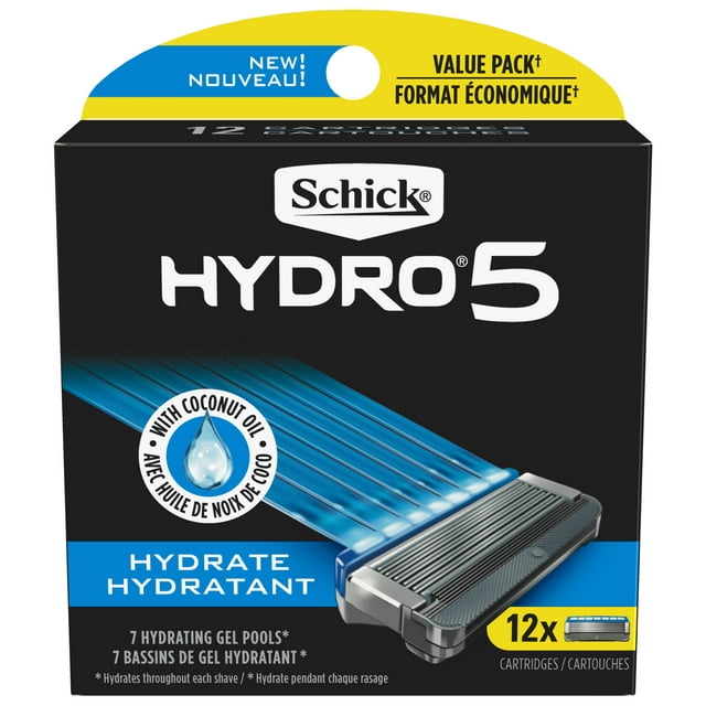 Schick Hydro 5 Sense Hydrate Men's Razor Blade Refills, 12 ct - Walmart.com