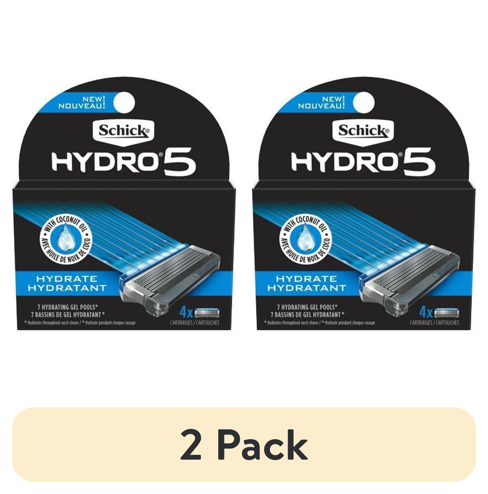 (2 pack) Schick Hydro 5 Sense Hydrate Mens Razor Refills with Handle ...