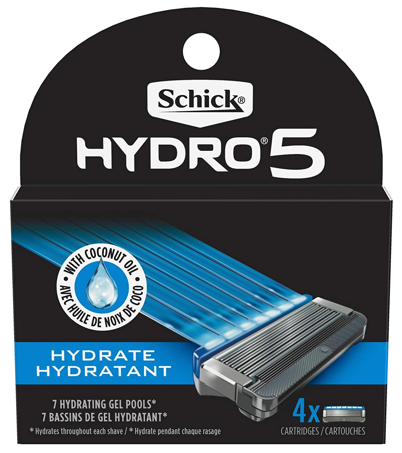 Schick Hydro 5 Sense Hydrate Razor Refills for Men, 4 Pack with ...