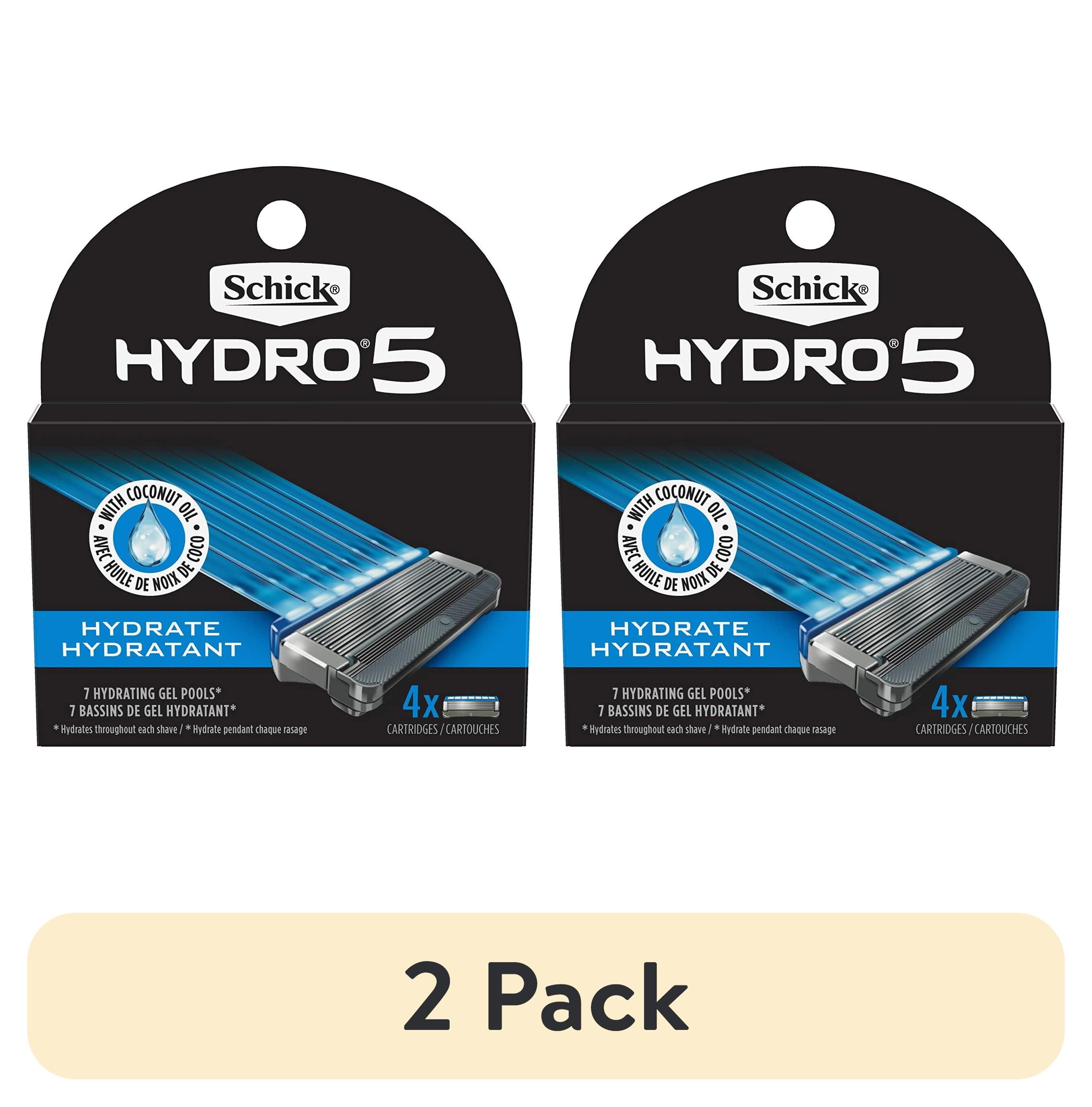 (2 pack) Schick Hydro 5 Sense Hydrate Razor Refills for Men, Pack of 4 ...