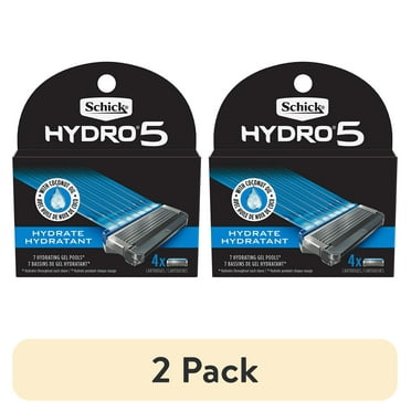 Schick Hydro 5-Blade Razor Refill, 4 Ct, For Dry Skin, Five Refill ...