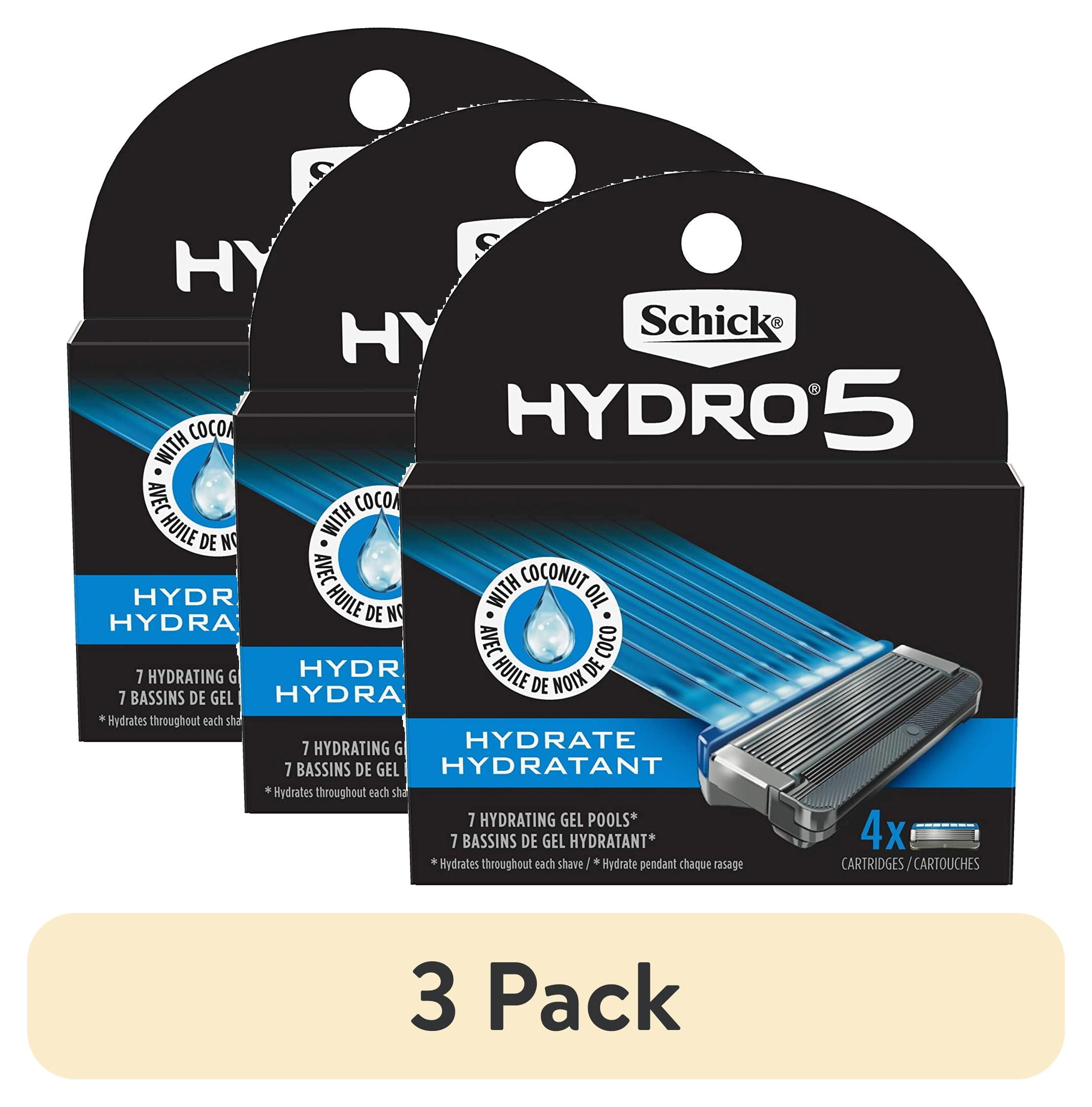 (3 pack) Schick Hydro 5 Sense Hydrate Razor Refills for Men, Pack of 4 ...