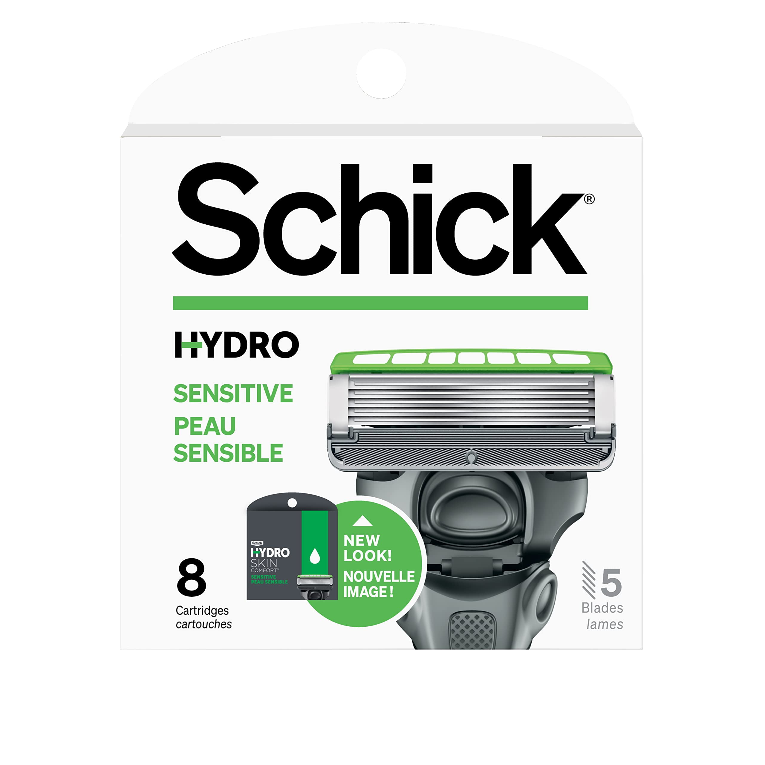 Schick Hydro 5 Sense Sensitive Skin Razor Refills For Men, 8 Count ...