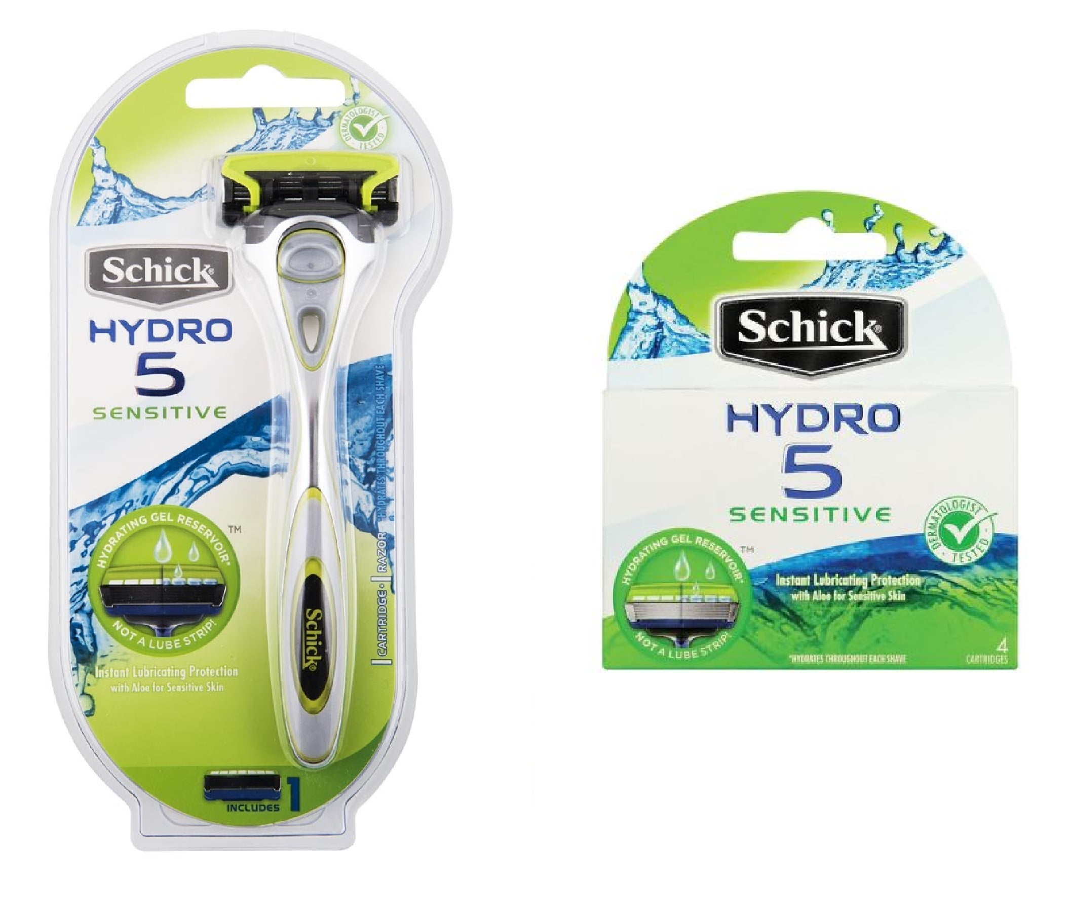 Schick Hydro 5 Sensitive Razor with Refill Blade Cartridge - Walmart.com