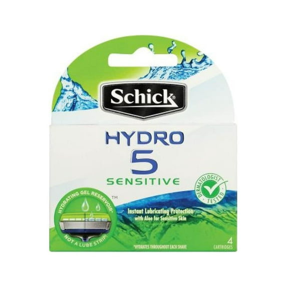 Schick Hydro 5 Sensitive Razor Blade Refills, 5 Ultra-Glide Blades ...