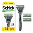 Schick Hydro Sensitive Men's 5 Blade Razor Starter Kit, 1 Razor Handle ...