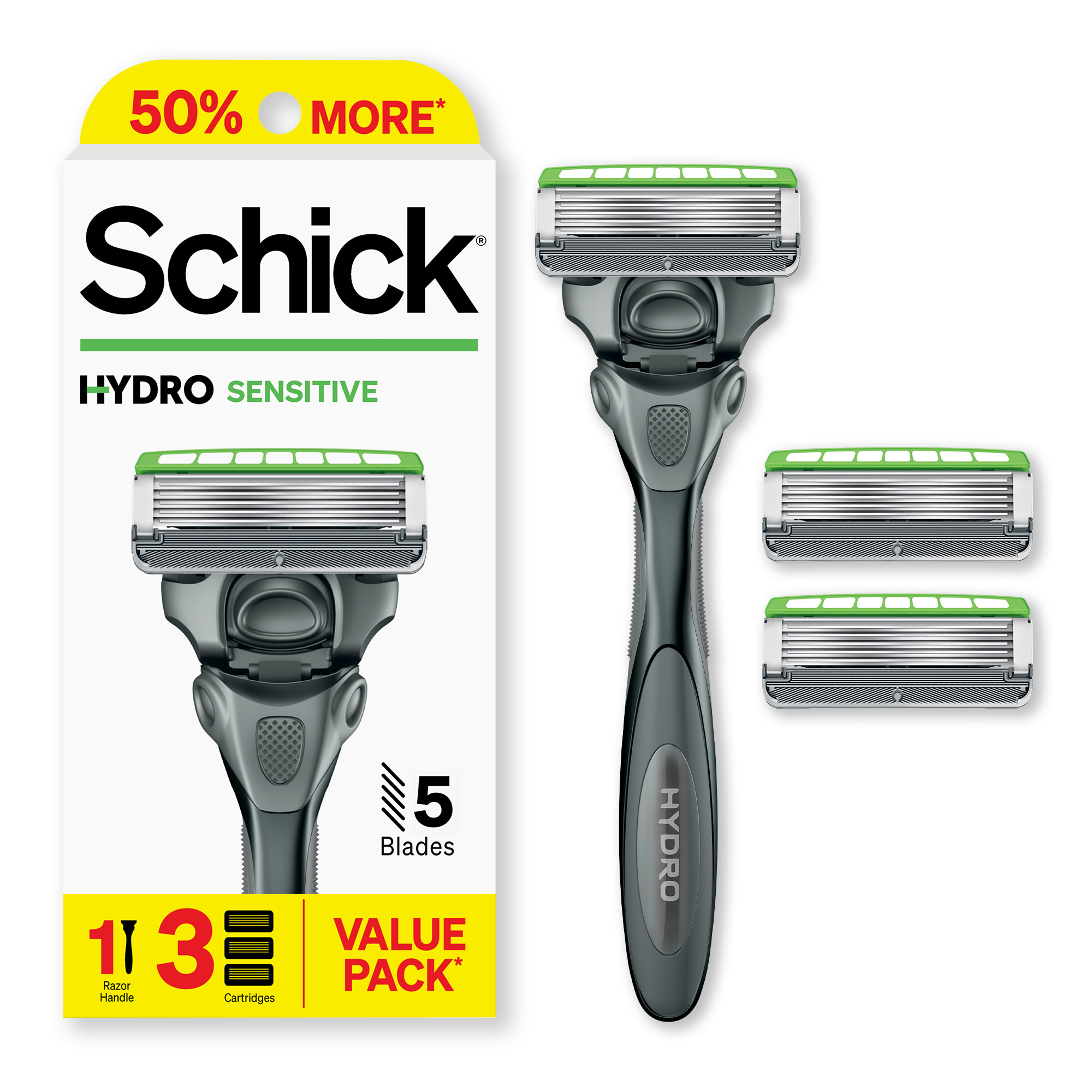 Schick Quattro Titanium Men's Razor, 1 Razor Handle and 3 Refills ...